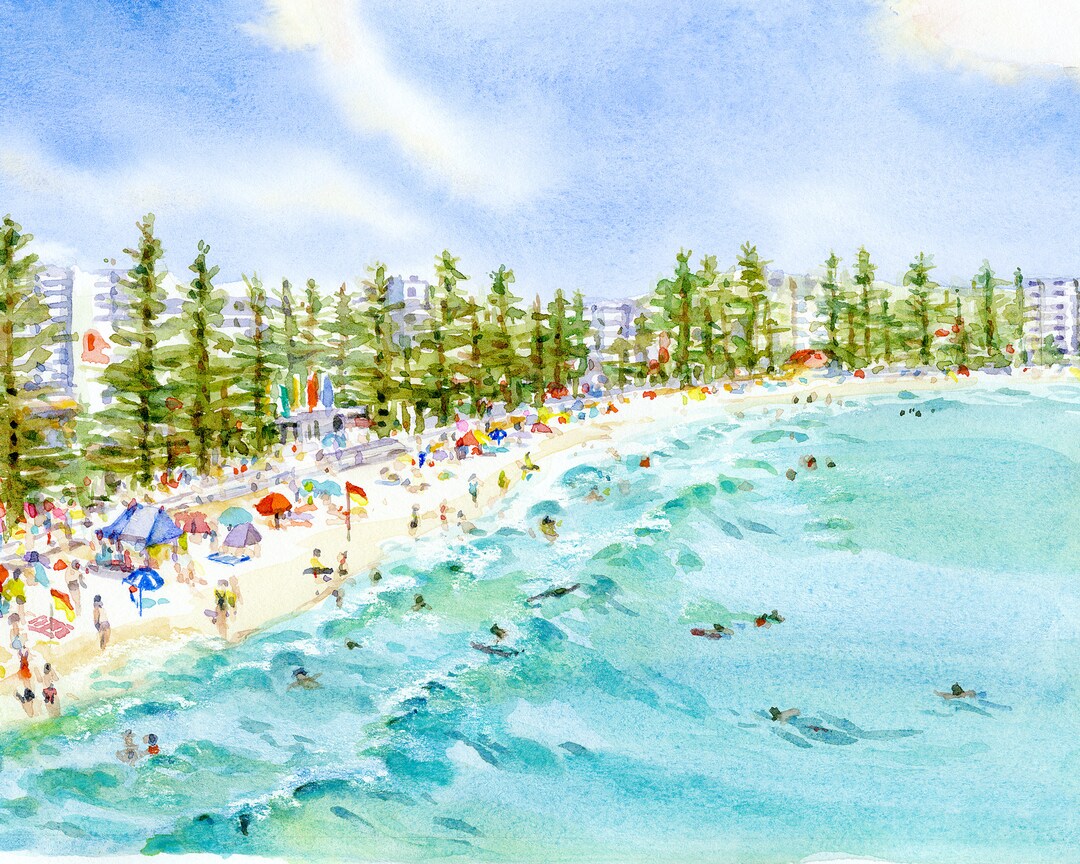 Watercolour Art Print Watercolor Painting Unique Australian Art Coastal ...
