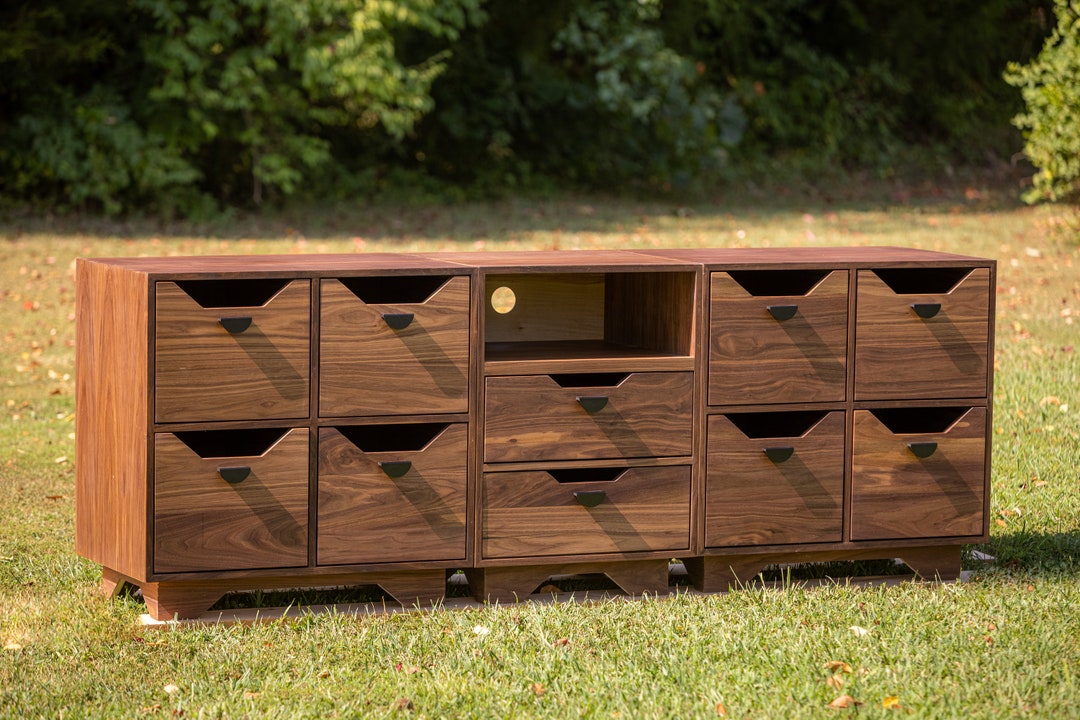 Vinyl Record Storage Cabinet With 10 Drawers Hand-built From Solid ...