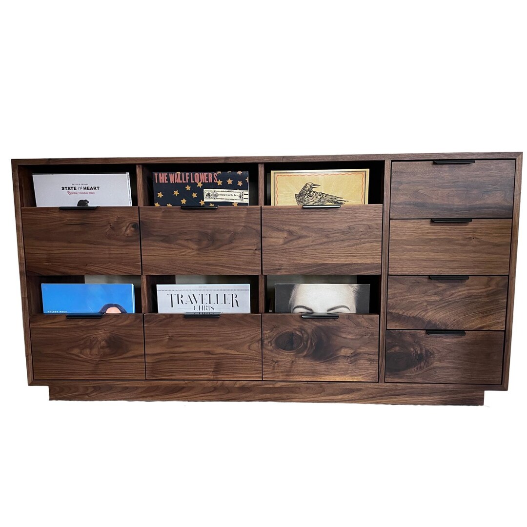 Vinyl Record + CD Storage Cabinet With 10 Drawers Hand-built From Solid ...