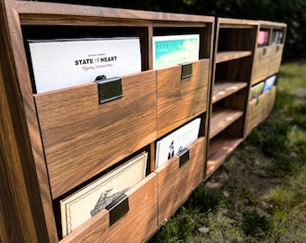 Vinyl Record Storage Cabinet With 10 Drawers Hand-built From Solid ...