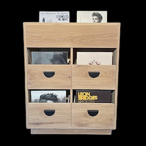 Vinyl Record Storage Cabinet With 4 Drawers and Top Bins Hand-built ...