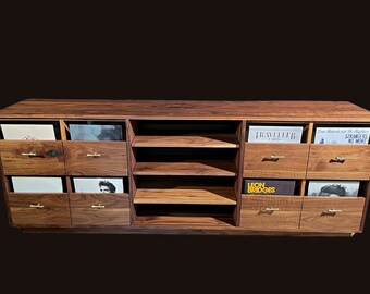 Vinyl Record Storage Cabinet With 10 Drawers Hand-built From Solid ...
