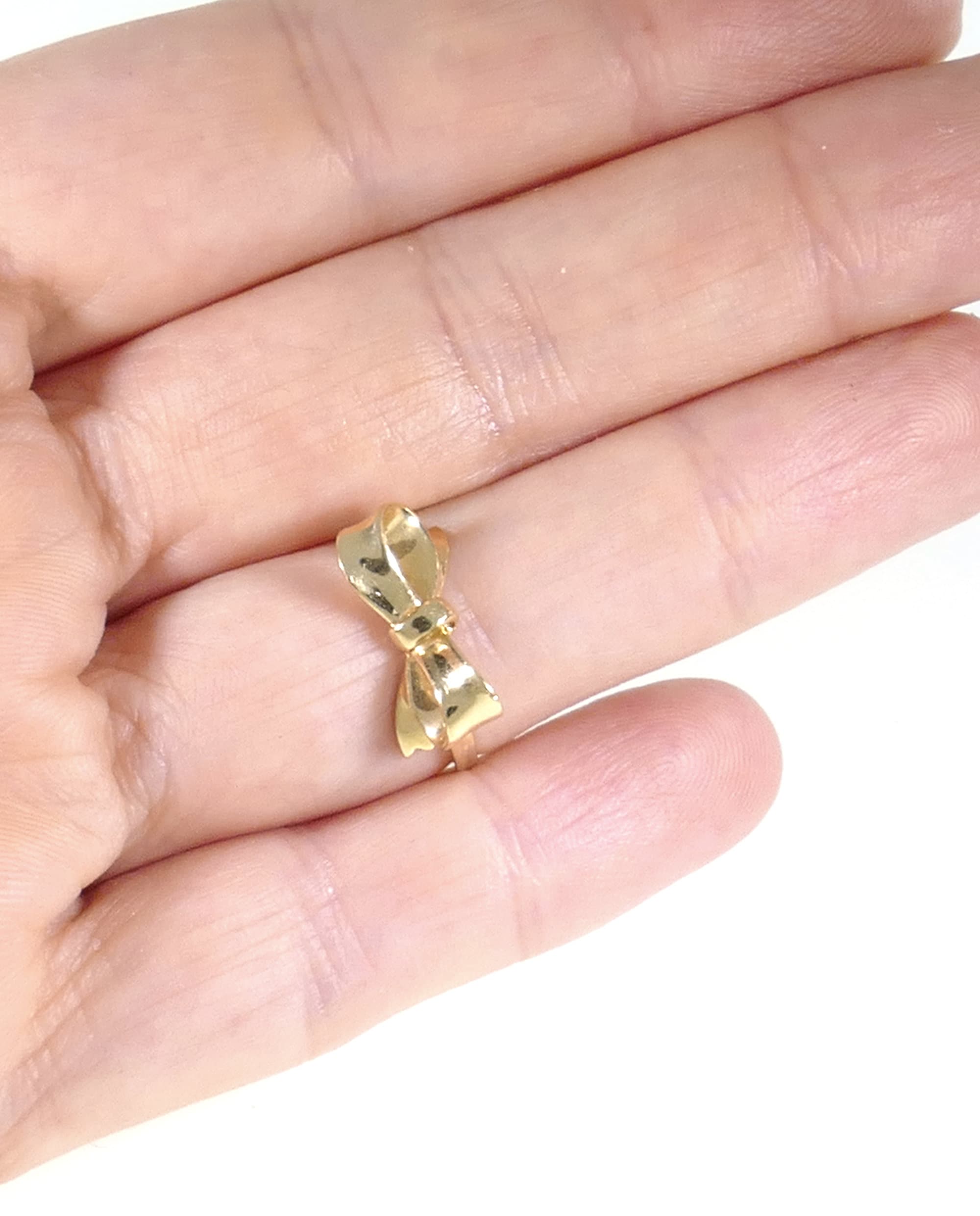 14k Gold Bow Ring Gold Handmade Bow Ring for Mom 14k Gold - Etsy