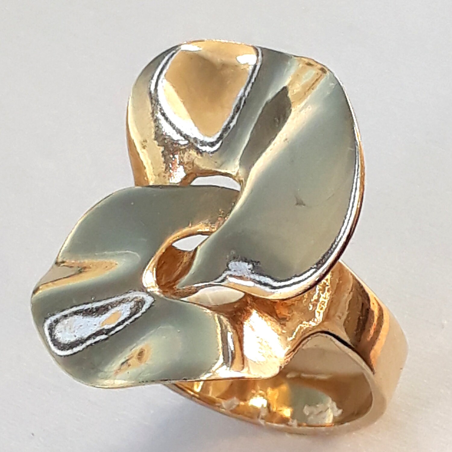 Gold Free Style Ring, Spiral Ring, Unique Gold Ring, Gold Statement ...