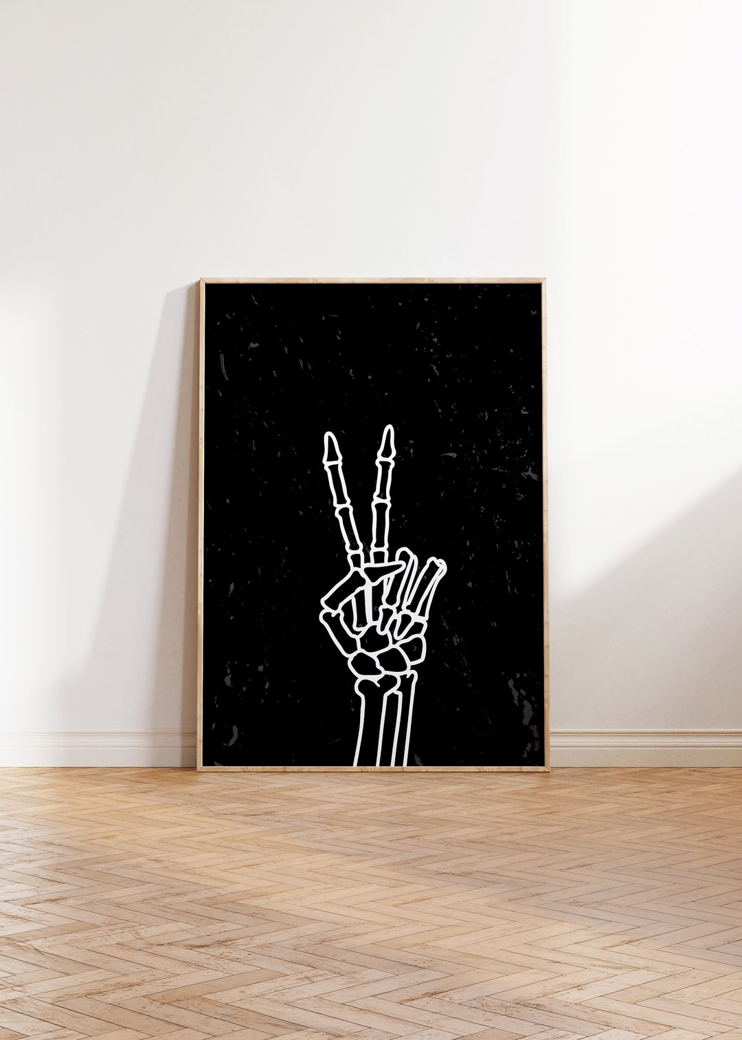Skeleton Hand Peace Sign, Printable, Peace Fingers Wall Art, Kids WALL ...