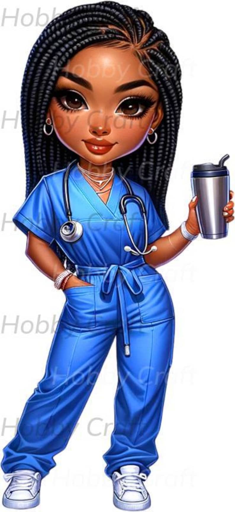 Chibi Nurse Clipart: Medical Professional PNG (digital Download) - Etsy