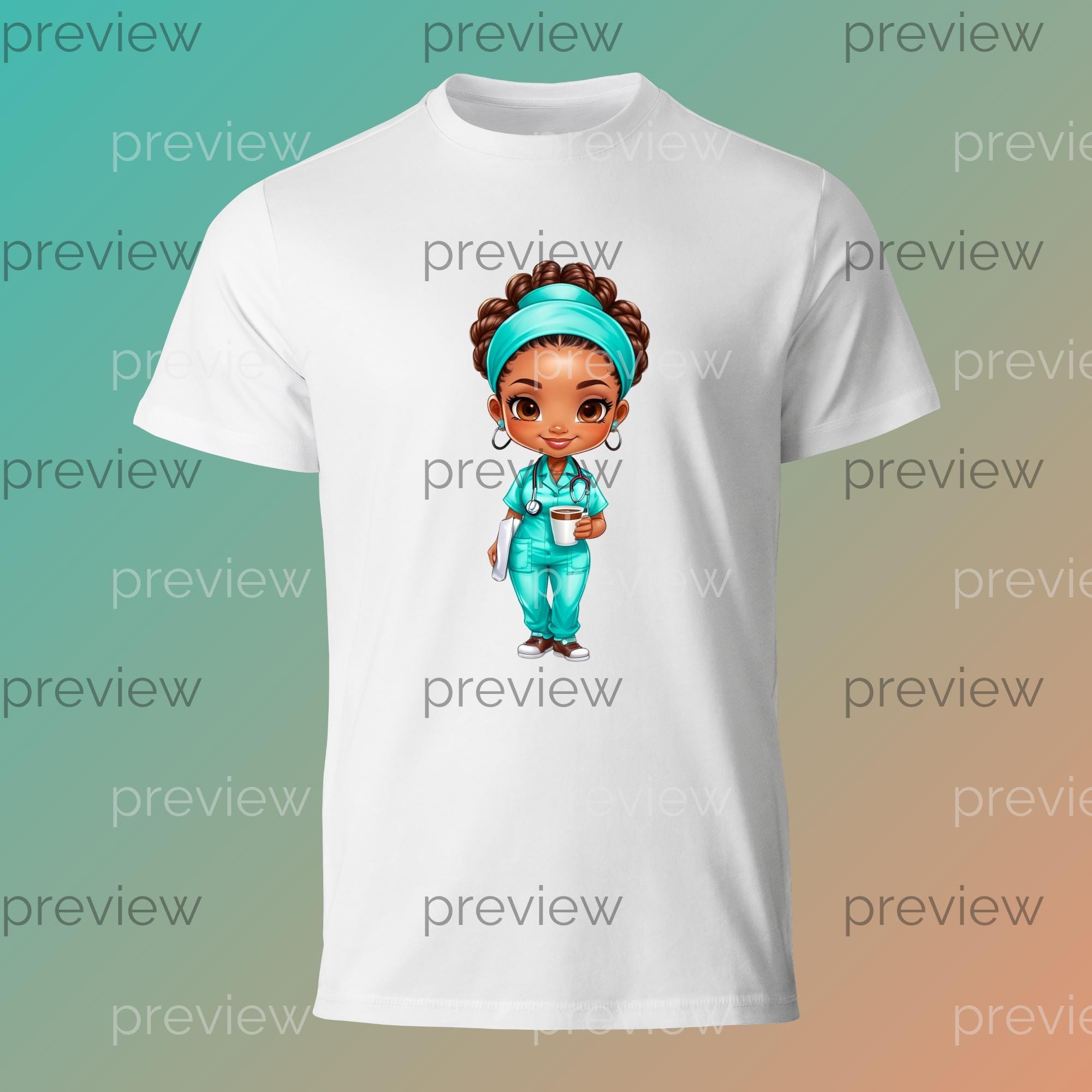 Friendly Chibi Nurse Clipart - Cheerful Digital Art for Medical Themes ...