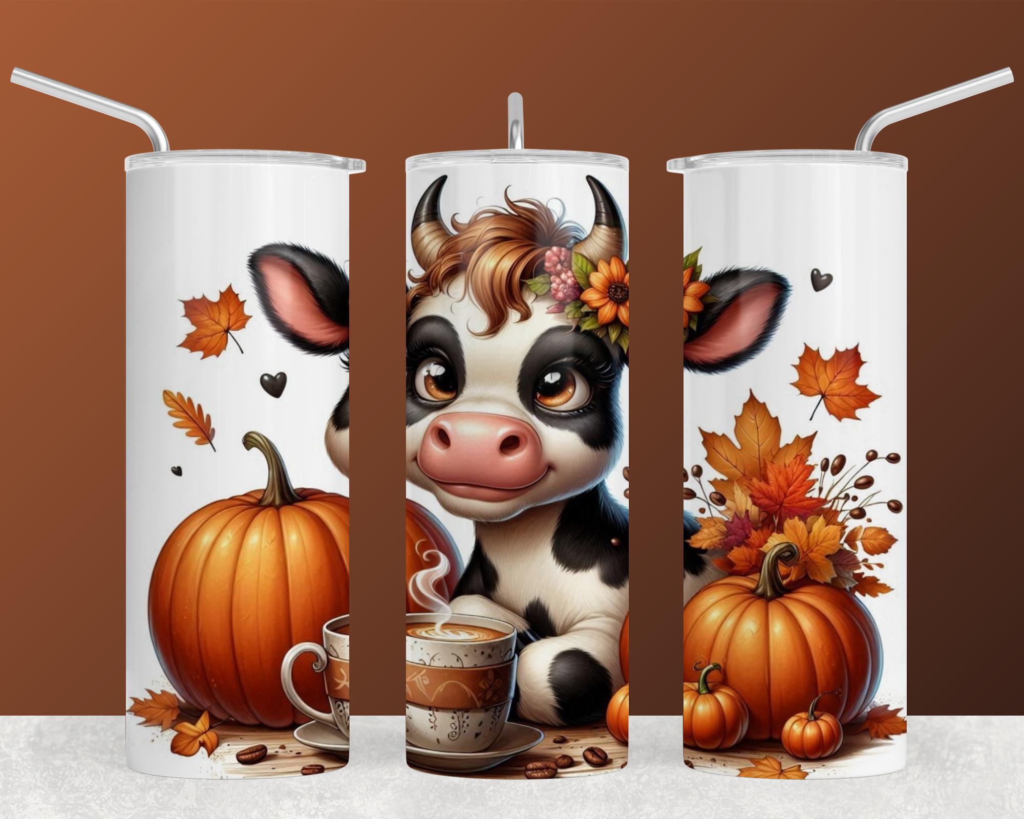 Autumn Cow Clipart: Festive Fall Scene (digital Download) - Etsy