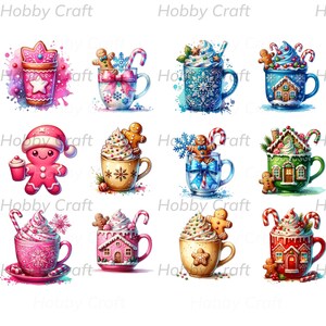 Christmas Gingerbread Clipart Bundle: Holiday Sublimation Design ...