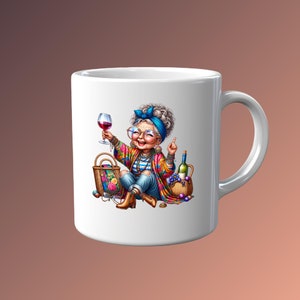 Chibi Fun Grandma Clipart for Sublimation - Instant Download Digital ...