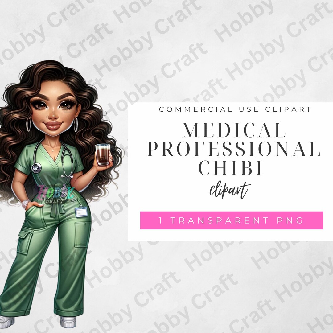 Chibi Nurse Medical Professional Chibi SINGLE IMAGE Transparent Png ...