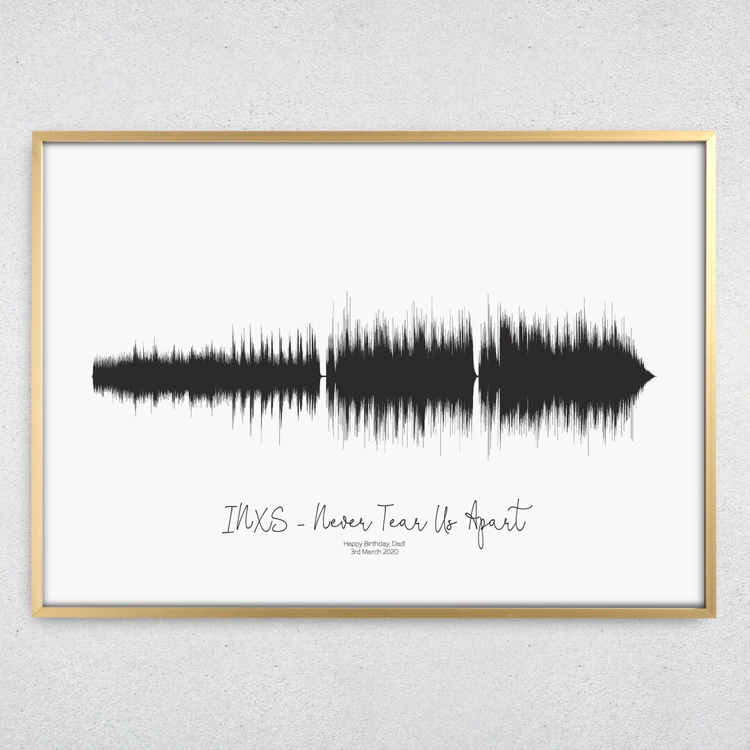 CUSTOM Sound Wave Print Recorded Sound Art Gift for Dad - Etsy
