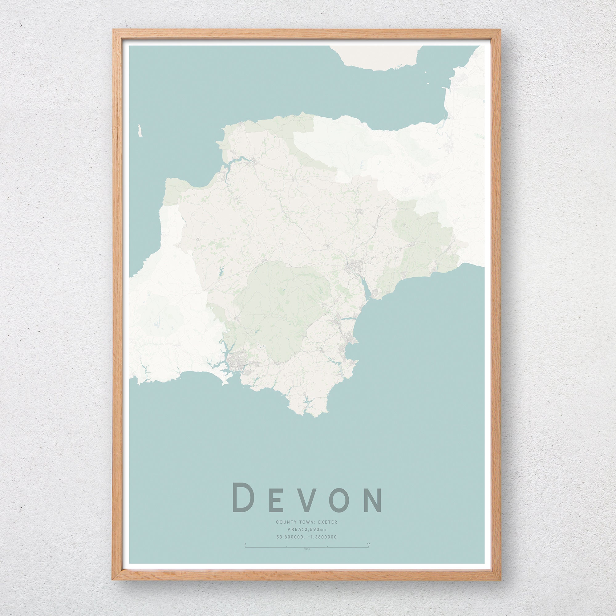 DEVON England Map Print County Travel Print Travel Nursery - Etsy Australia