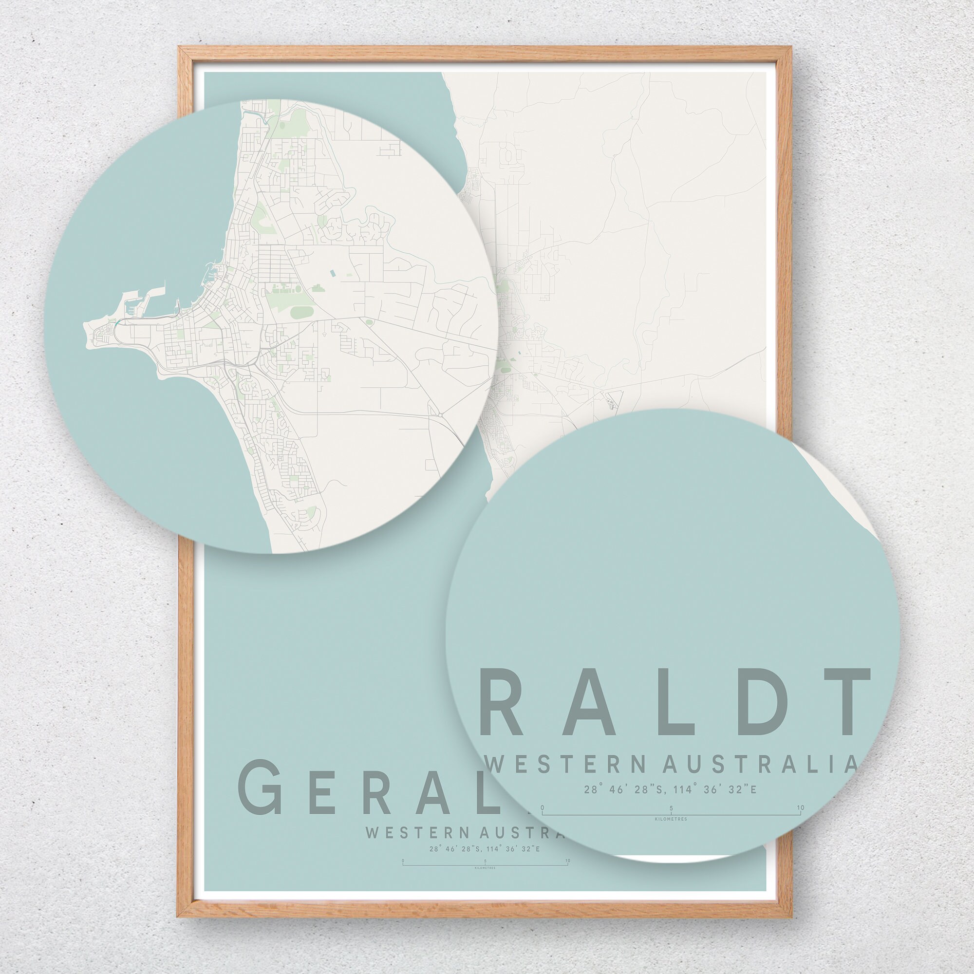 GERALDTON Map Print Western Australia WA City Street Wall - Etsy Australia
