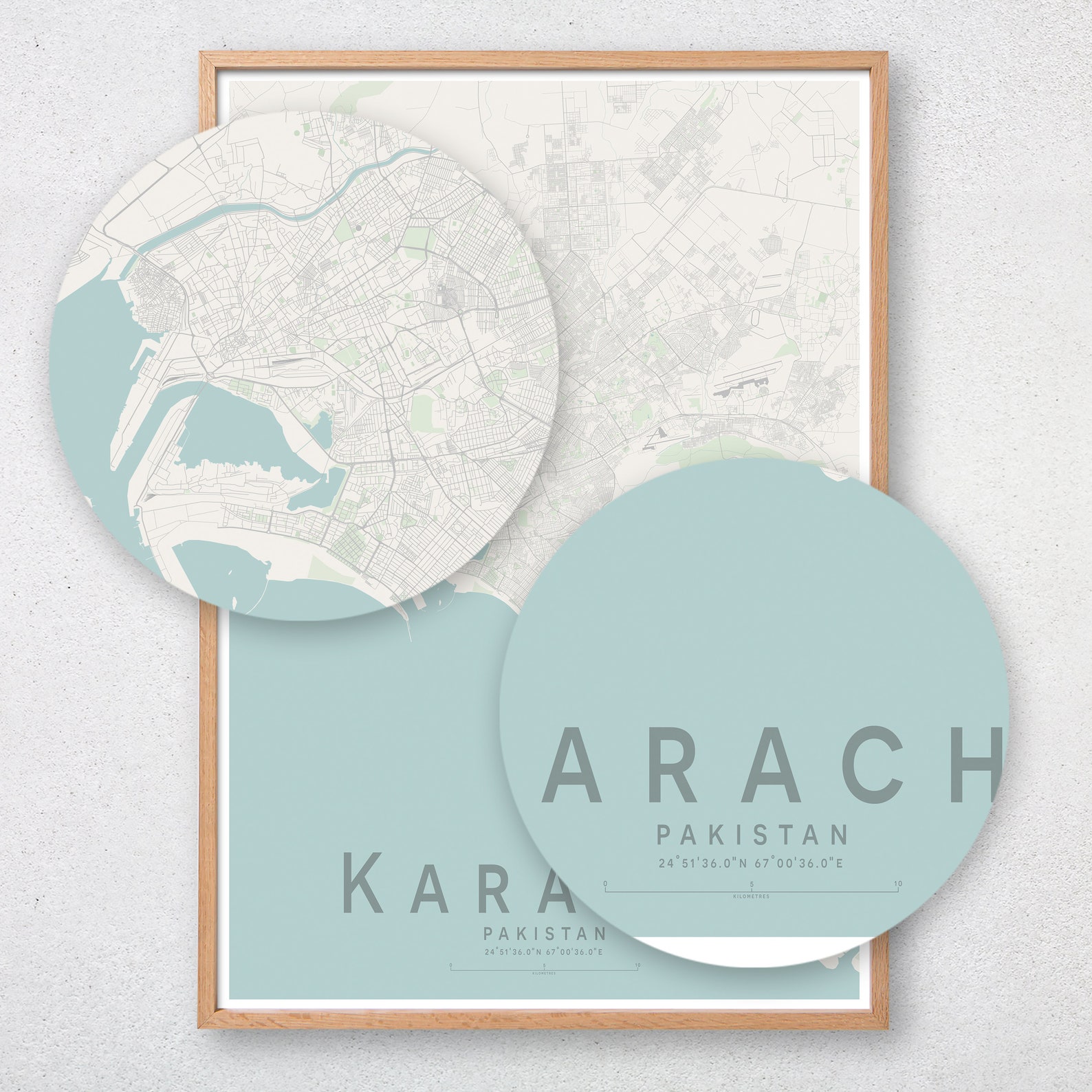 KARACHI Map Print Pakistan Wall Art Poster Wall Decor A3 - Etsy