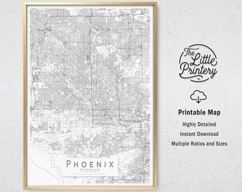 Printable Phoenix Map - Etsy