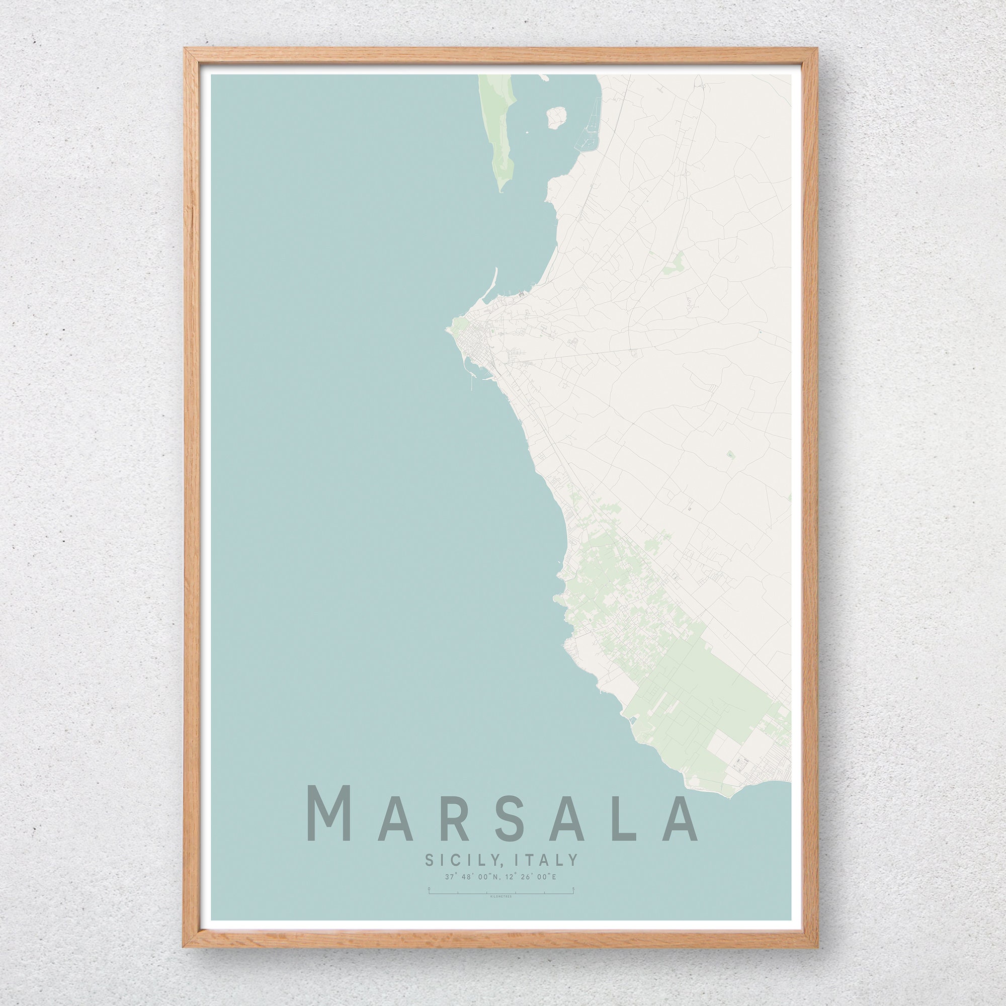 MARSALA Map Print Sicily Italy City Map Print Wall Art - Etsy