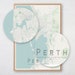 PERTH Map Print Western Australia WA City Street Wall Art Poster Wall ...