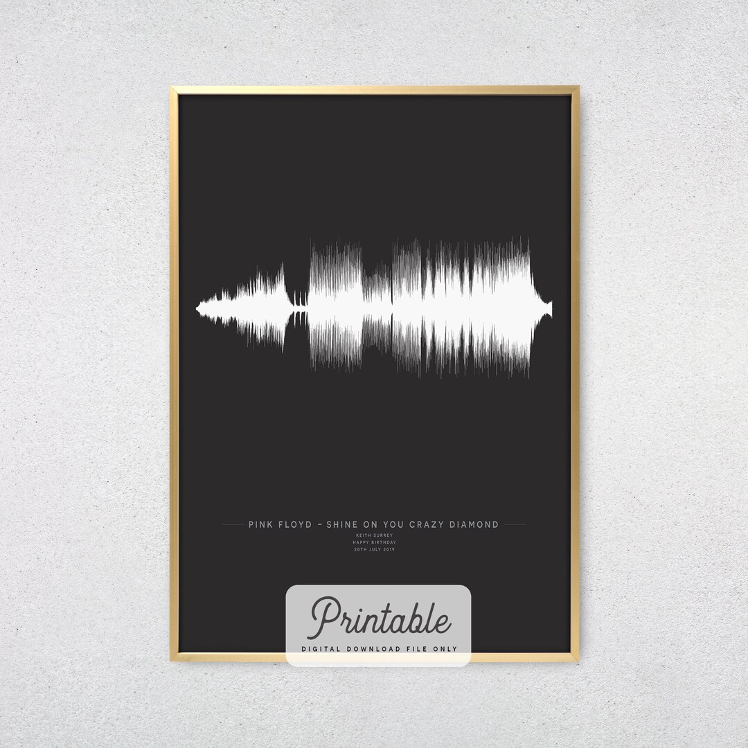CUSTOM Sound Wave Printable Digital Files Recorded Sound Art - Etsy