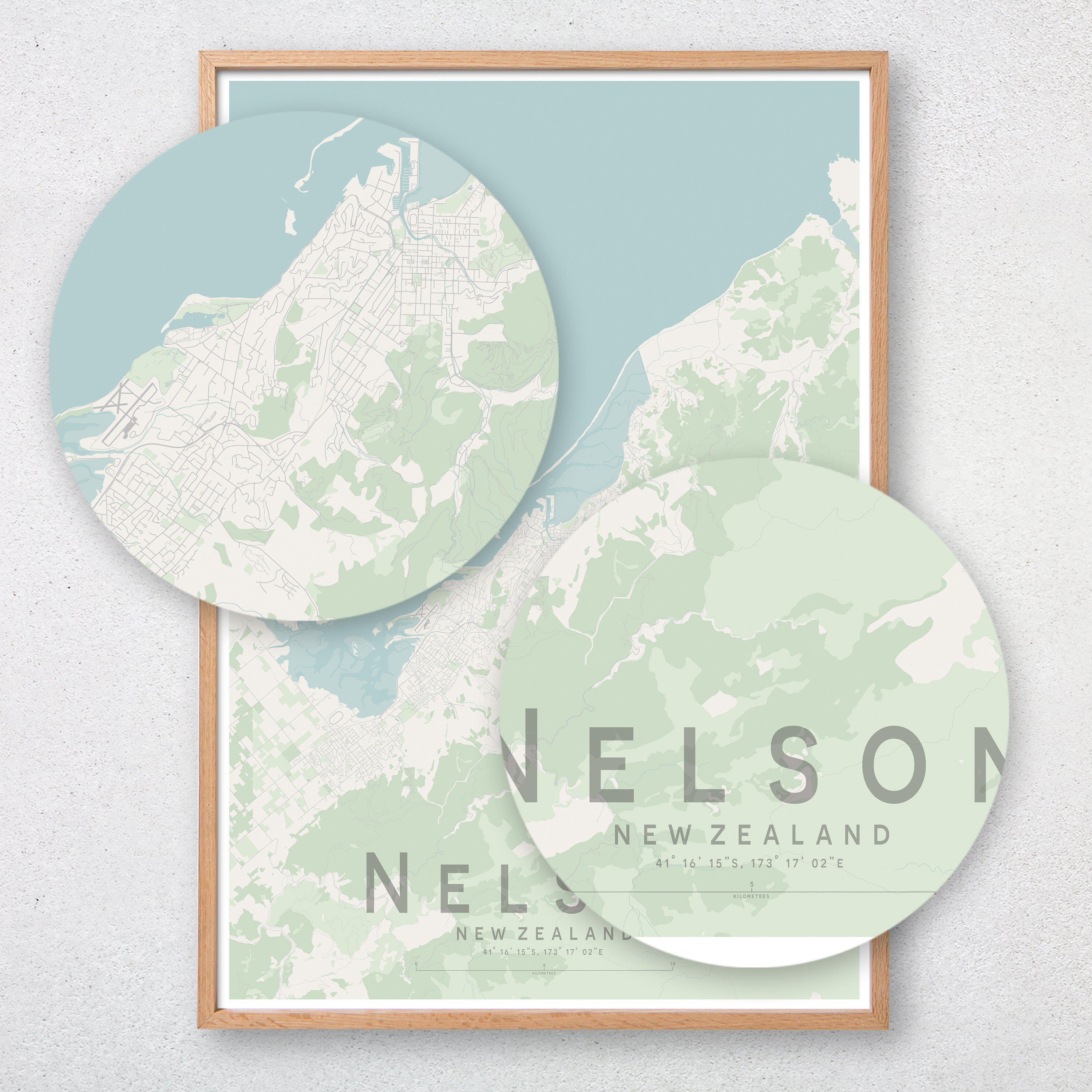 NELSON New Zealand City Street Map Print Travel Print Wall | Etsy