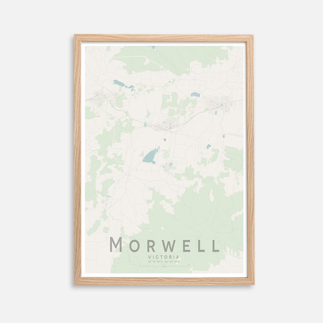 MORWELL VIC City Street Map Impresión / Victoria Wall Art Poster ...