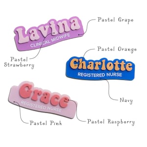 Personalised Work Name Badge | Custom Occupation Tag | Name Accessory ...