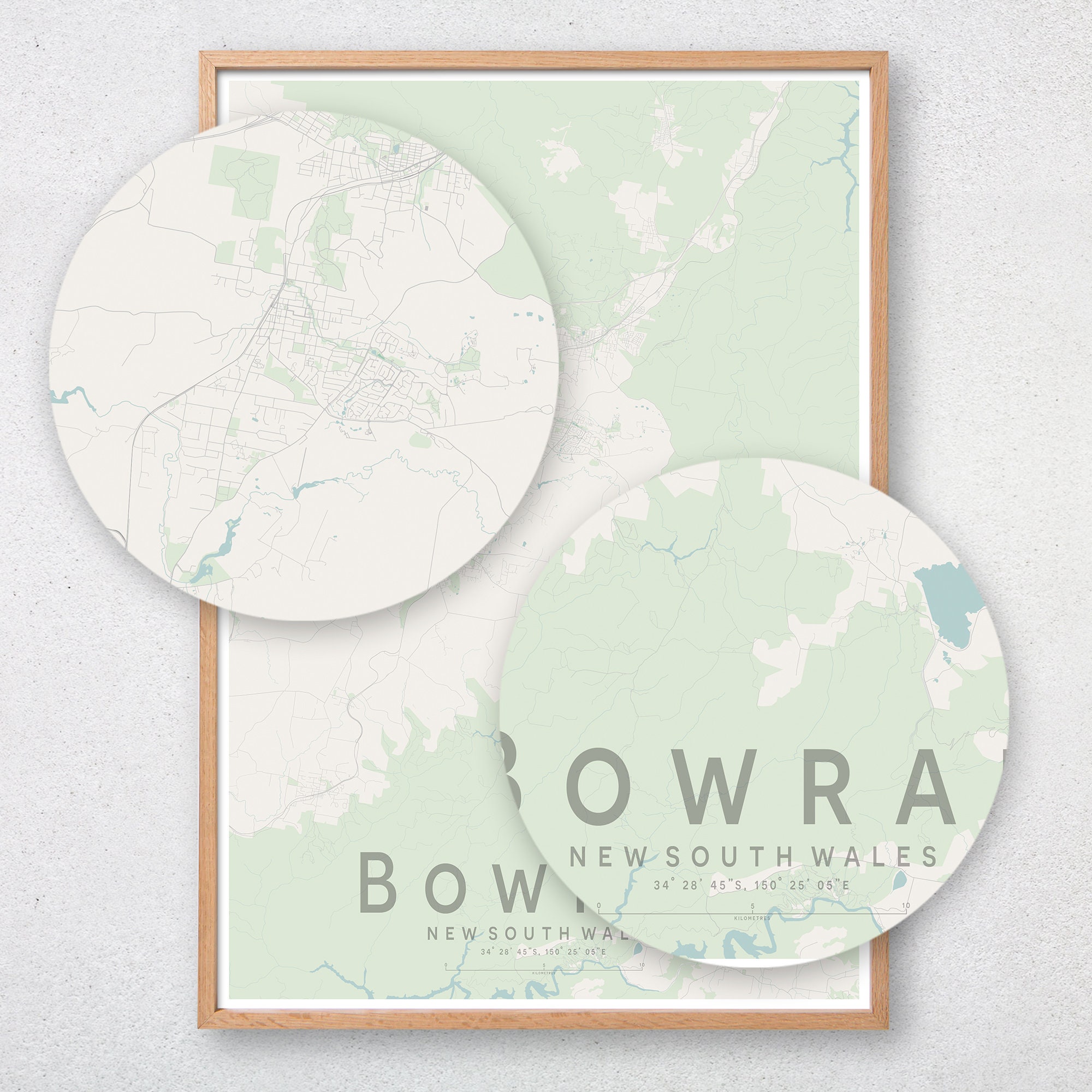 BOWRAL Map Print New South Wales Apartment Wall Art Travel | Etsy