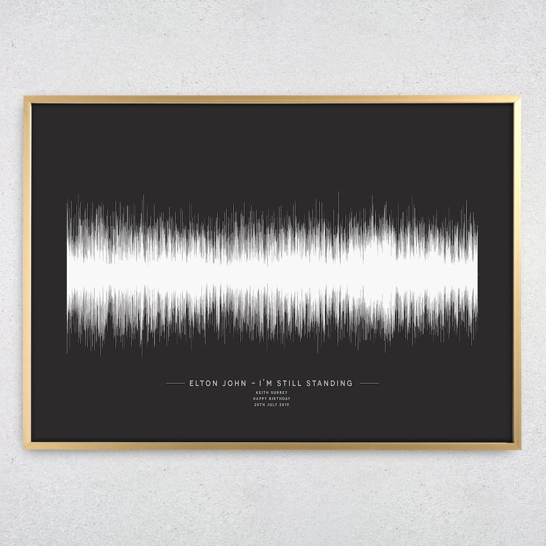 CUSTOM Sound Wave Print Recorded Sound Art Gift for Dad Sonogram Art ...