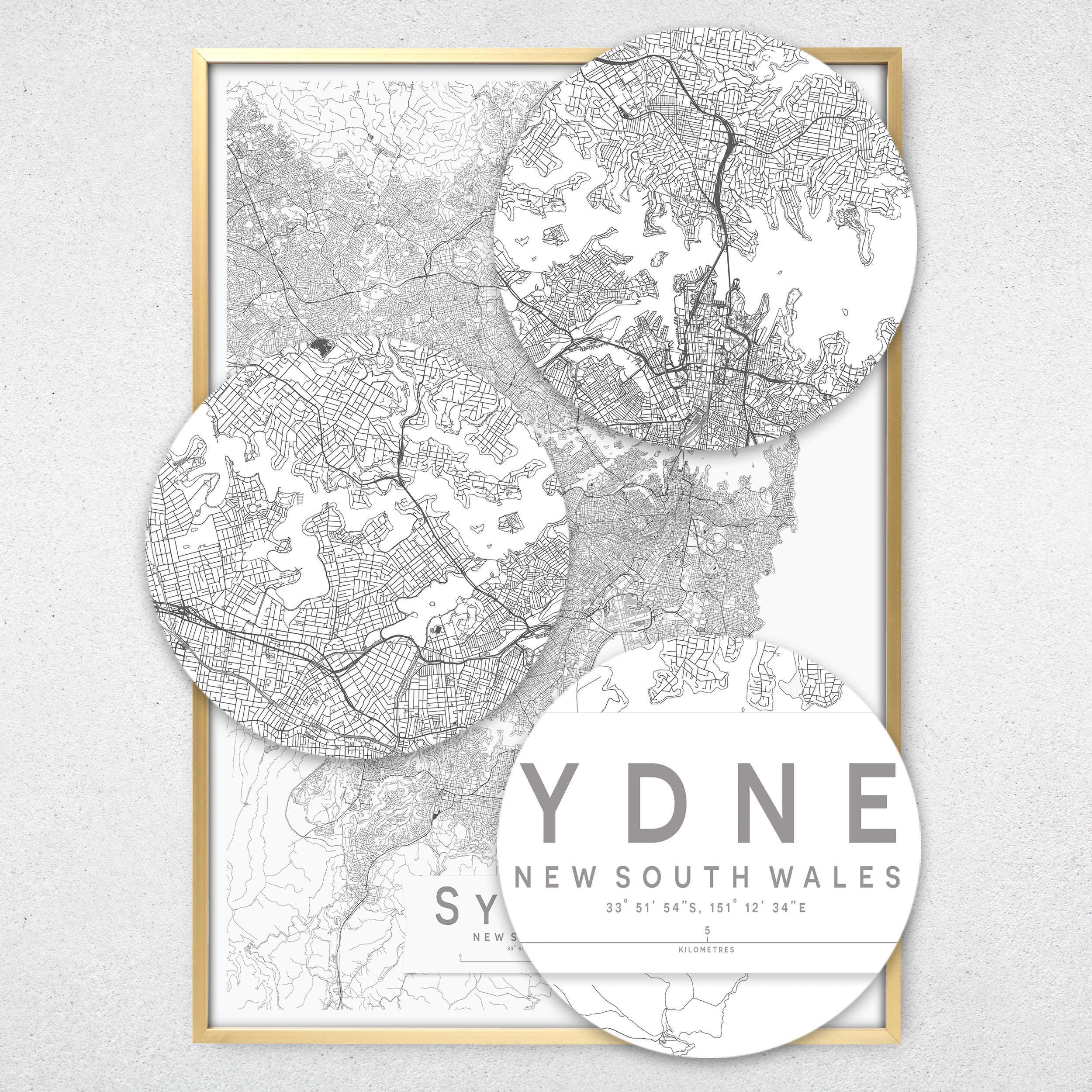 SYDNEY Map Print Black & White Australia City Map Print - Etsy Australia