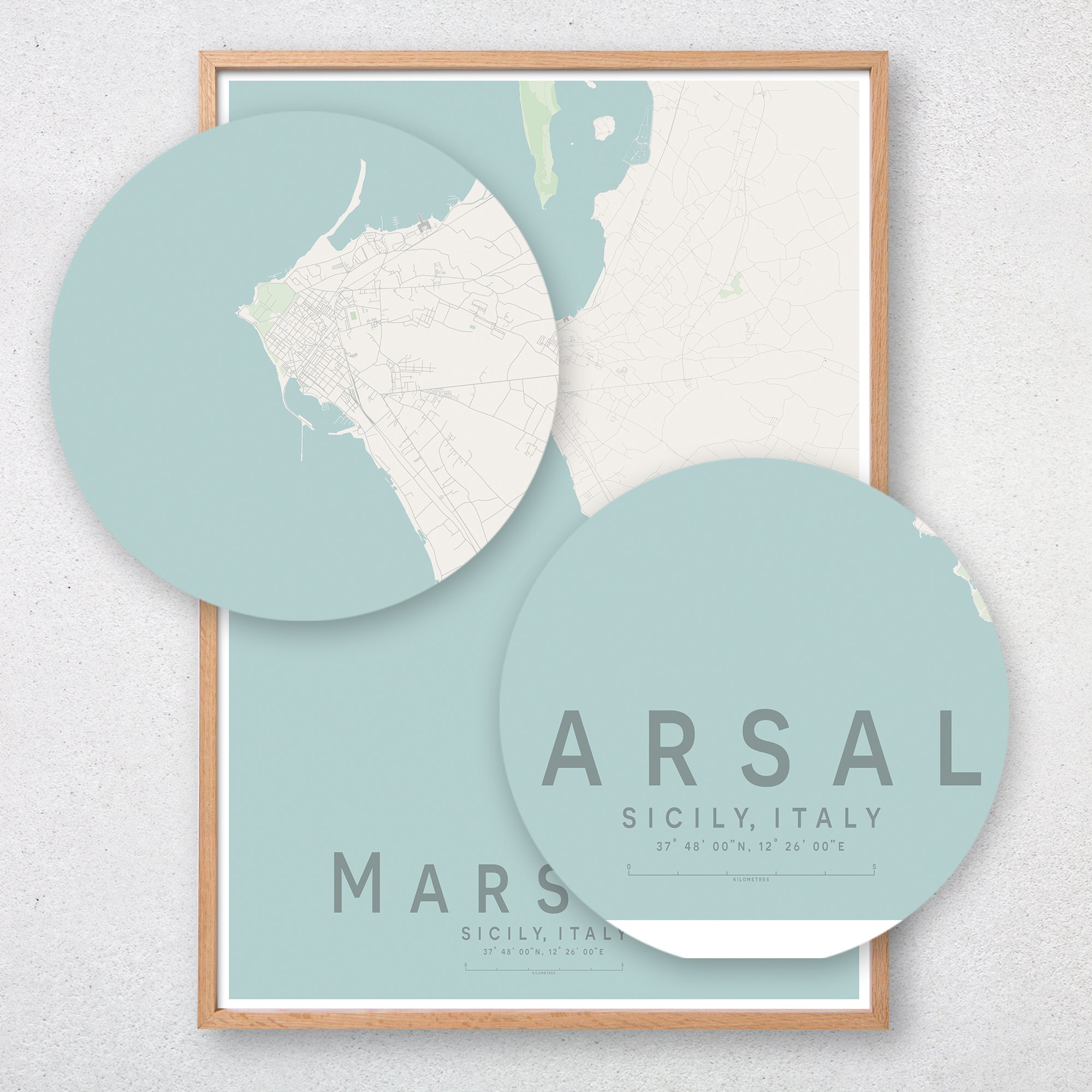 MARSALA Map Print Sicily Italy City Map Print Wall Art - Etsy