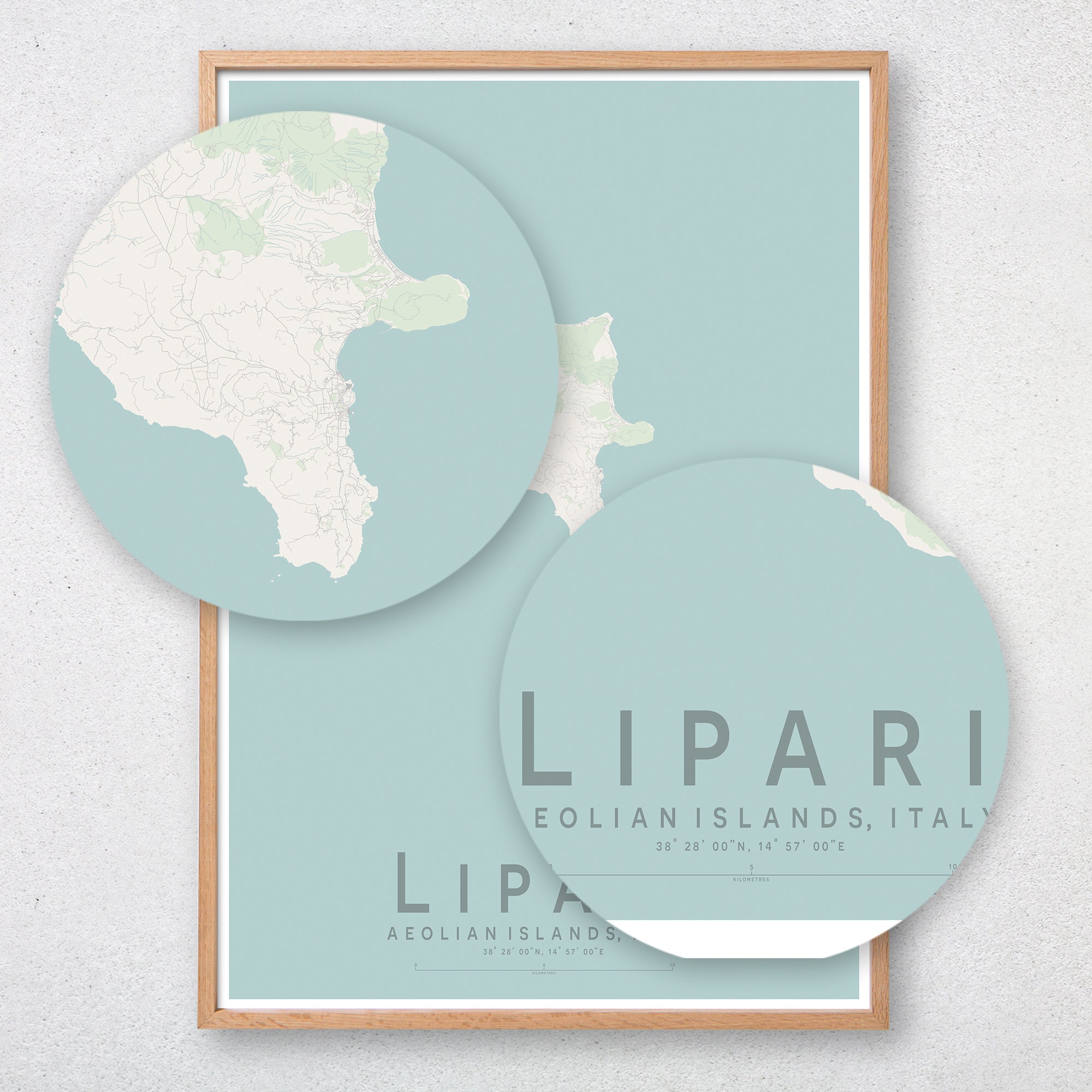 LIPARI Map Print Italian Island City Map Print Wall Art - Etsy
