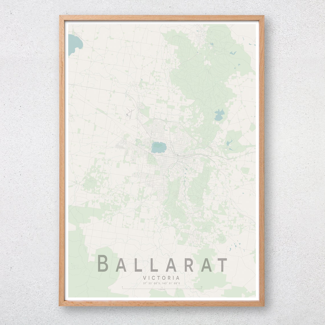 Ballarat VIC City Street Map Print Wall Art Poster Wall - Etsy Australia