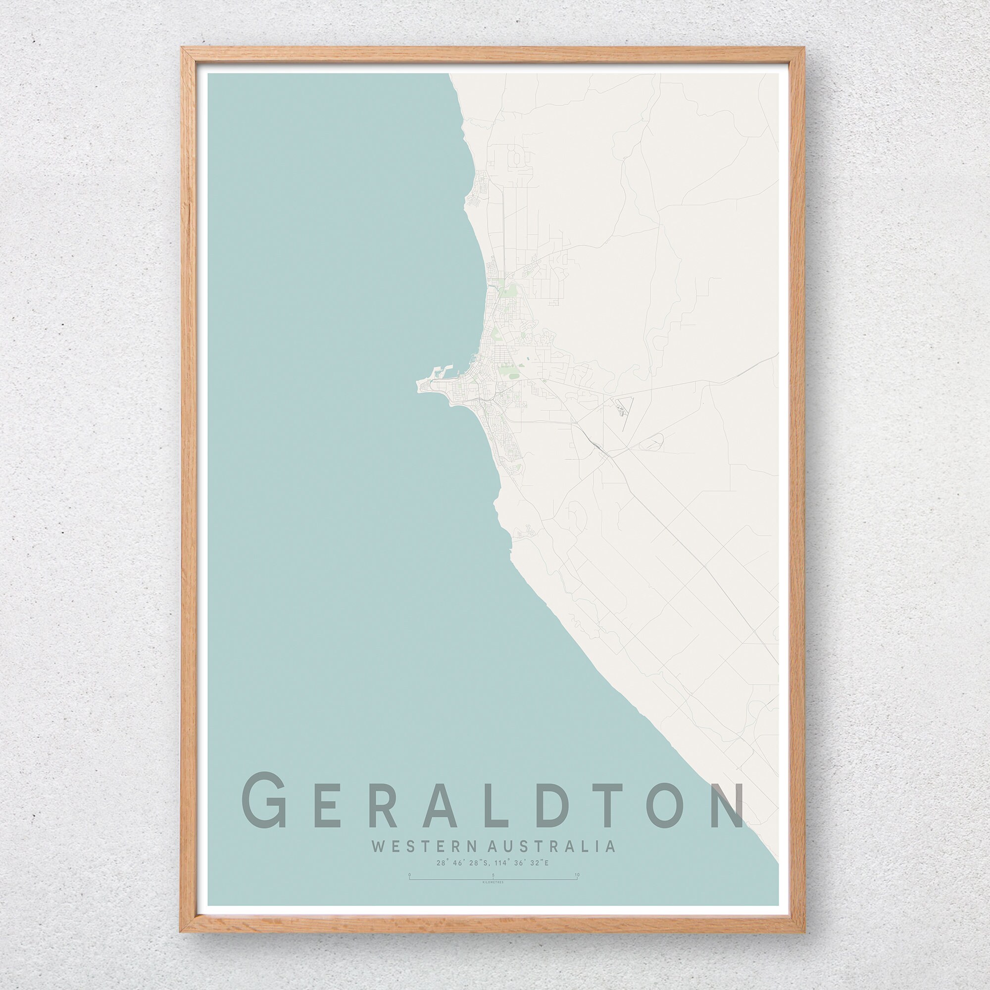 GERALDTON Map Print Western Australia WA City Street Wall | Etsy Australia