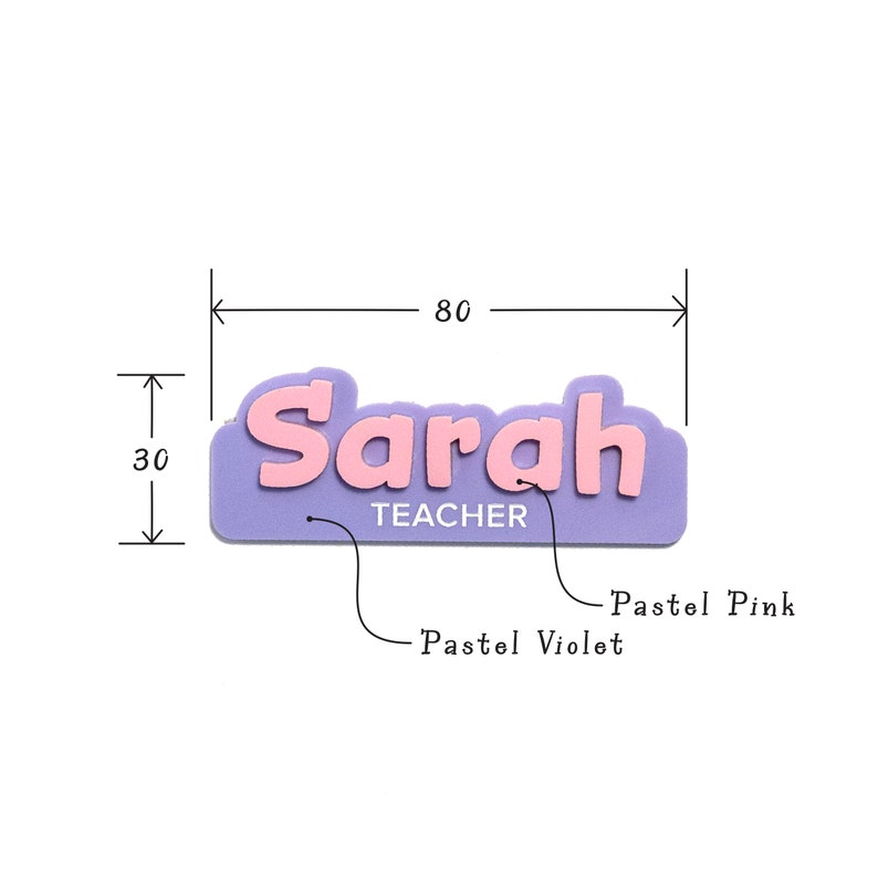 Personalised Work Name Badge | Custom Occupation Tag | Name Accessory ...
