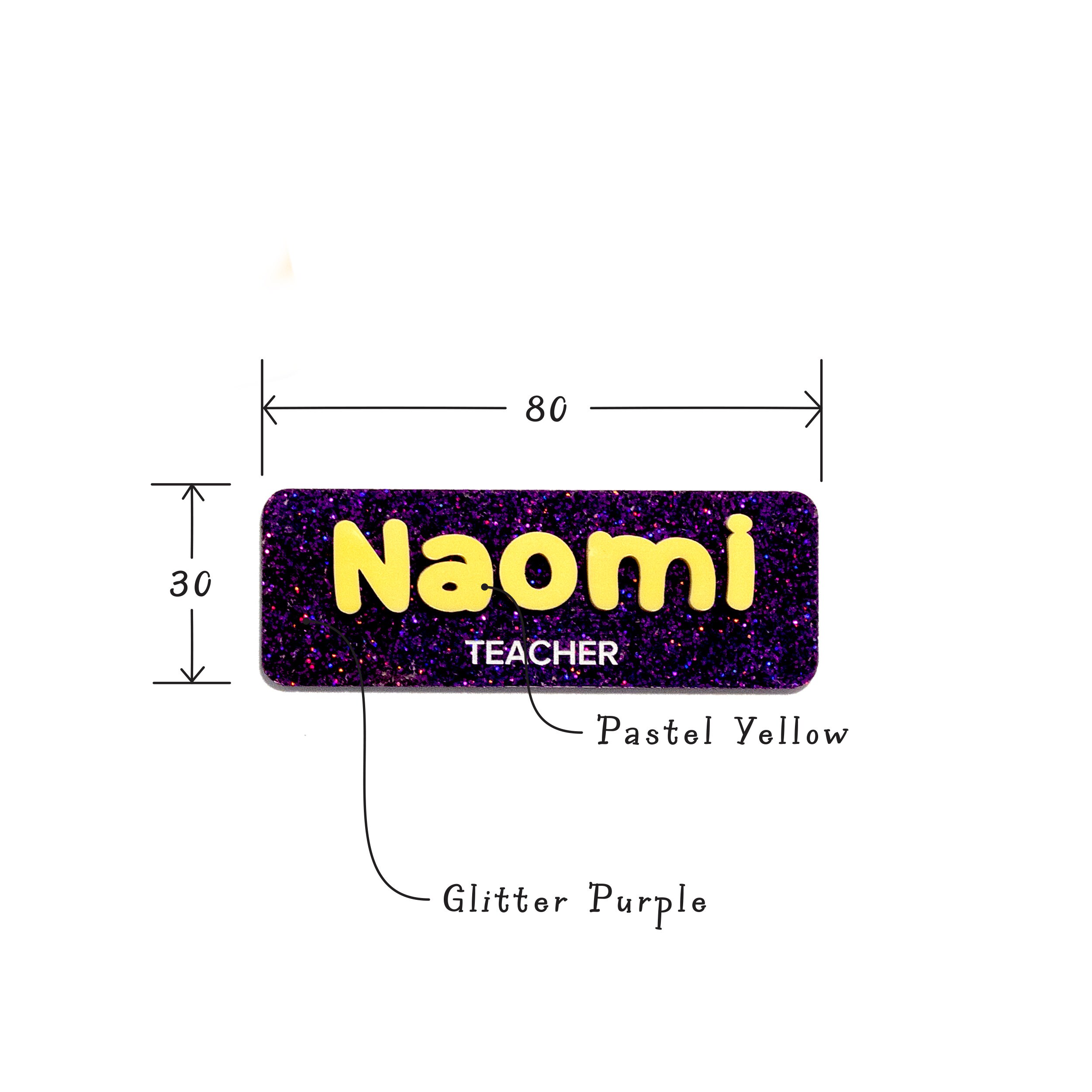 Personalised Work Name Badge | Custom Occupation Tag | Name Accessory ...