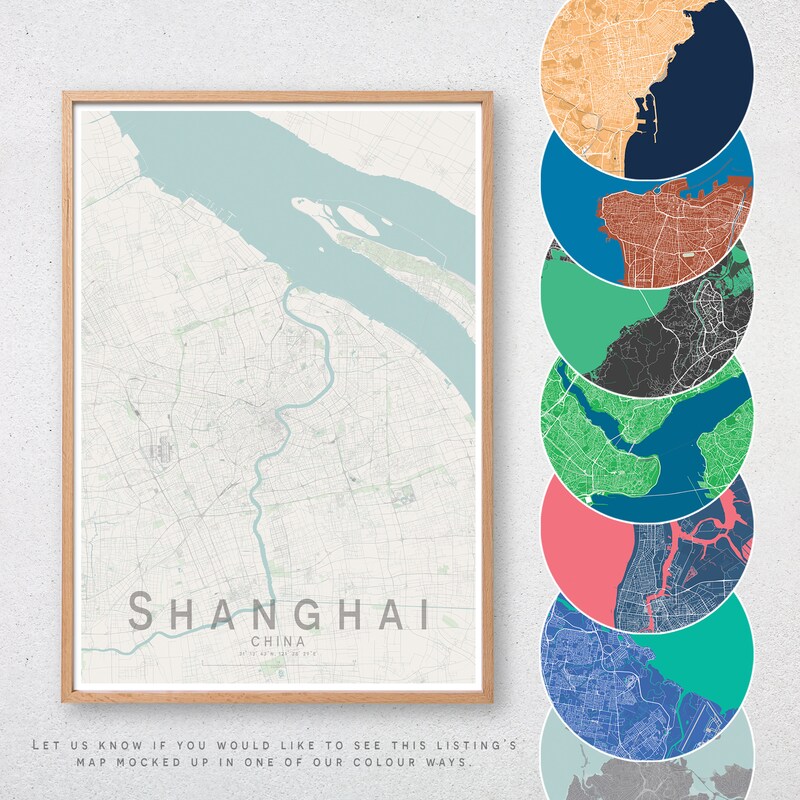 Shanghai Map Print - Etsy