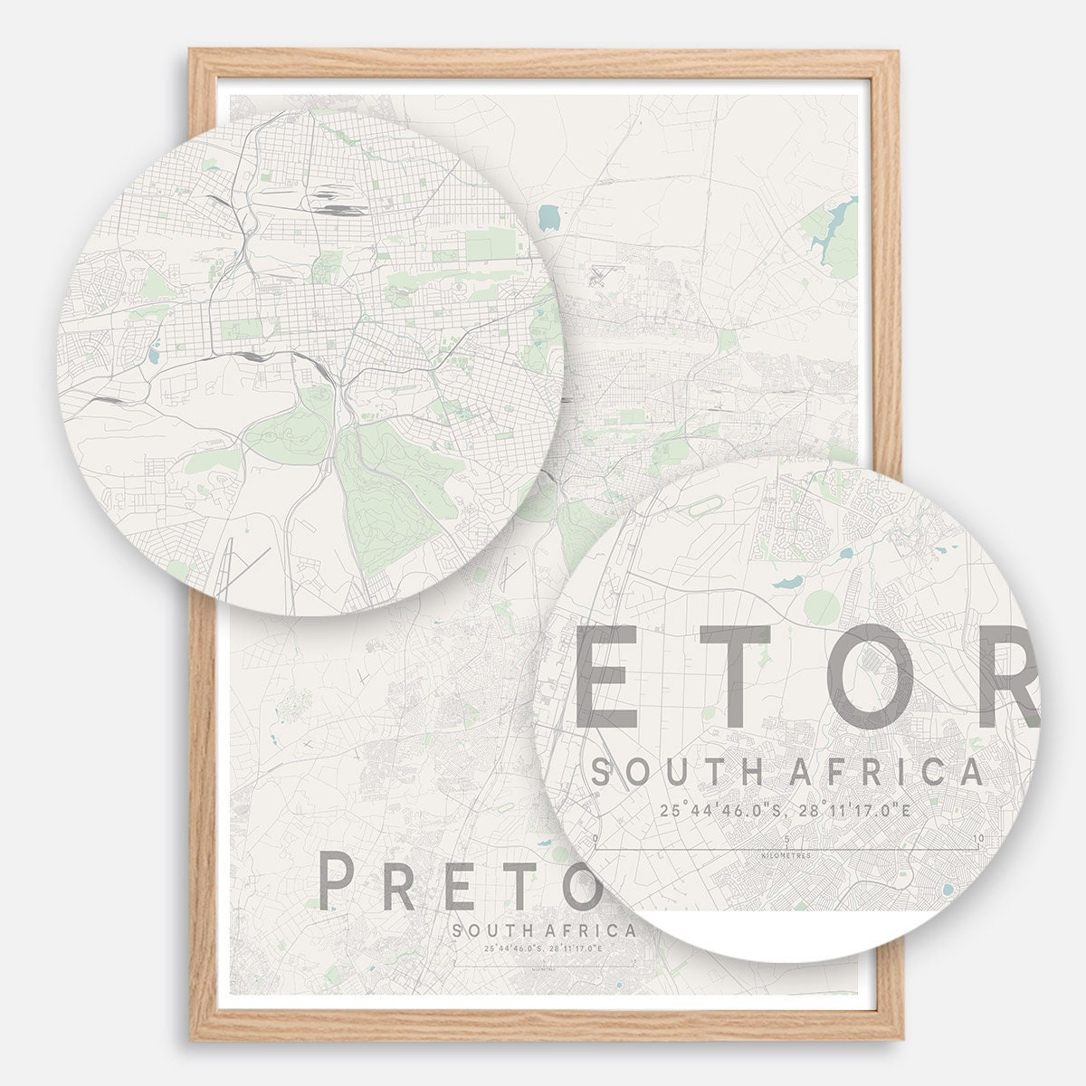 PRETORIA Map Print South Africa City Map Print | Etsy