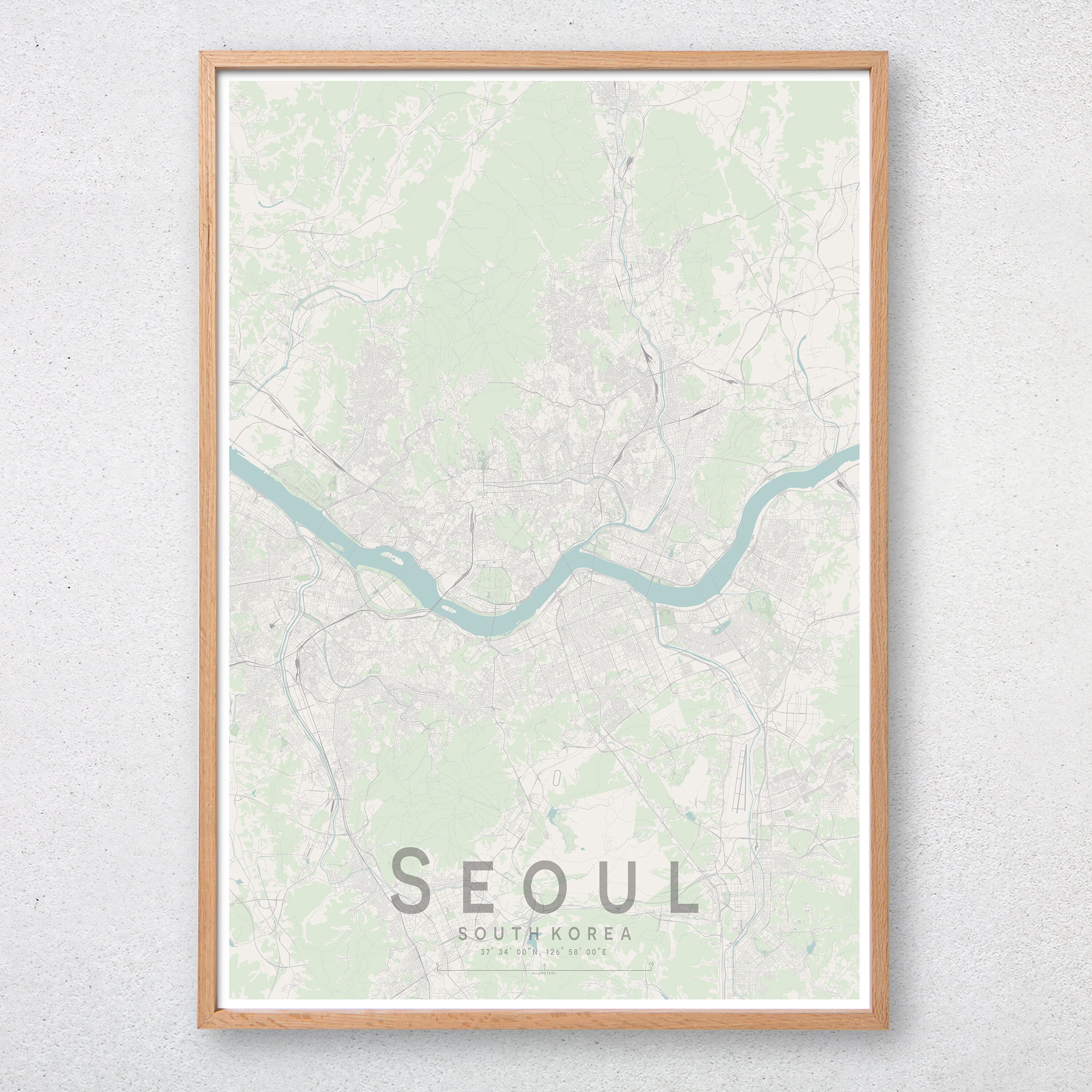 SEOUL Map Print South Korea City Map Print Wall Art Poster - Etsy