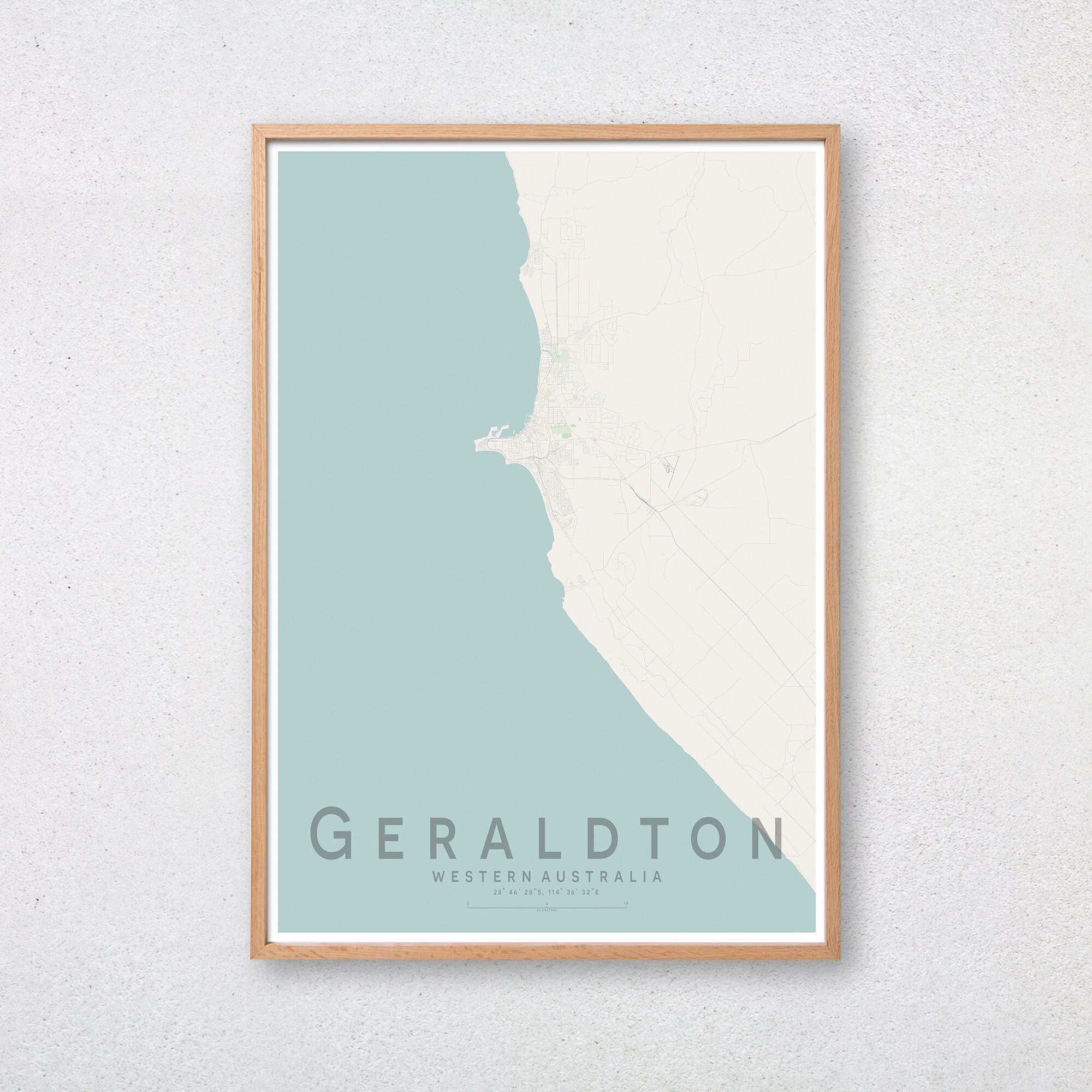 GERALDTON Map Print Western Australia WA City Street Wall - Etsy Australia