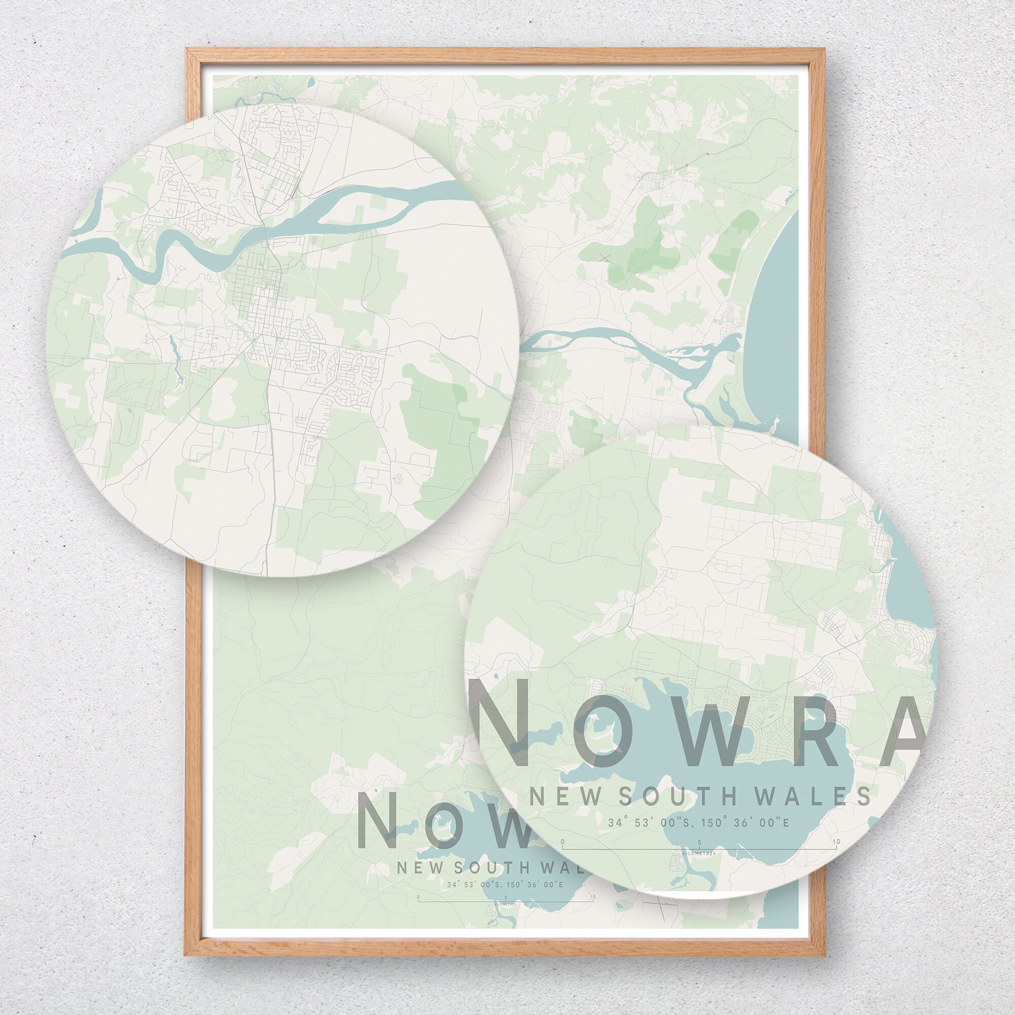 NOWRA Map Print Wall Art Poster New South Wales Wall decor | Etsy