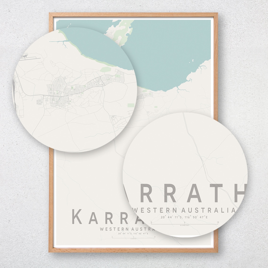 KARRATHA Map Print Western Australia WA Wall Art Poster - Etsy