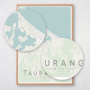 TAURANGA New Zealand City Street Map Print Wall Art Poster Wall Decor ...