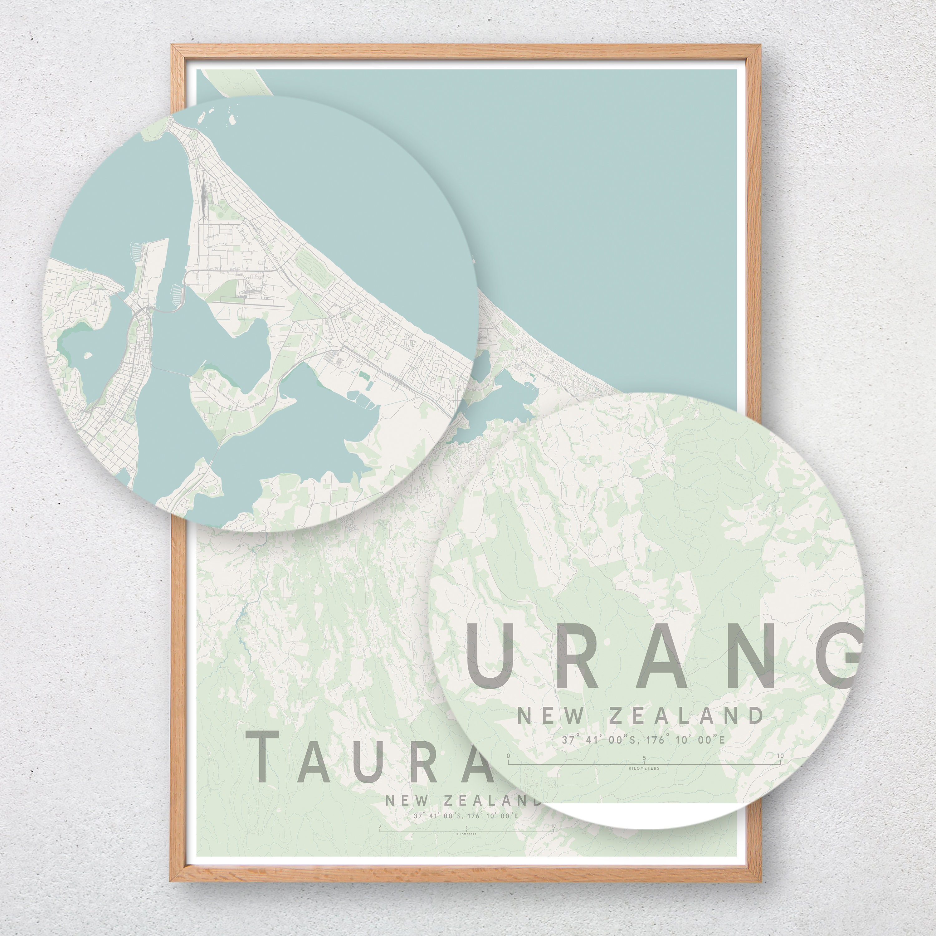 TAURANGA New Zealand City Street Map Print Wall Art Poster | Etsy