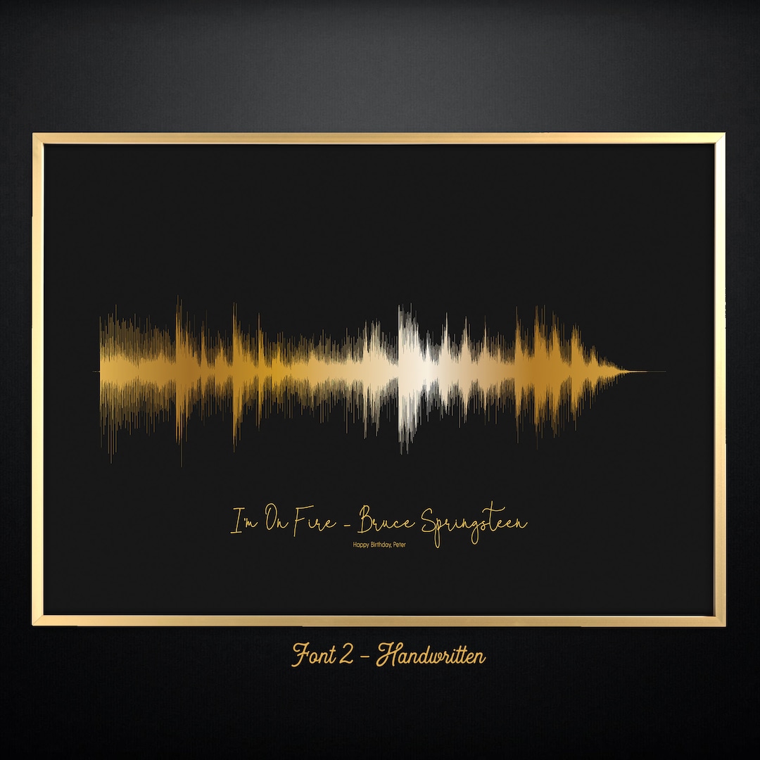 CUSTOM Sound Wave Print Recorded Sound Art Gift for Dad Sonogram Art ...