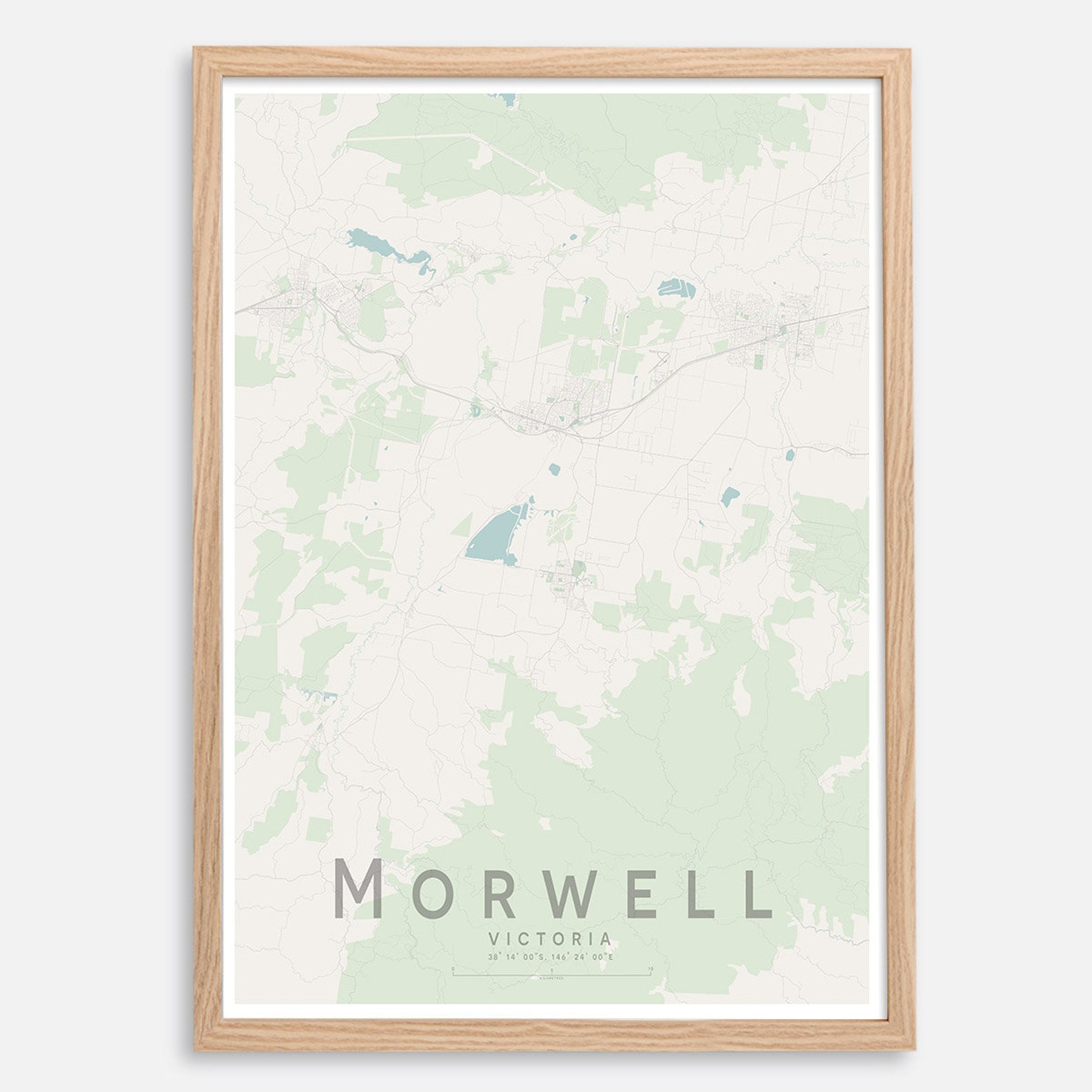 MORWELL VIC City Street Map Impresión / Victoria Wall Art | Etsy