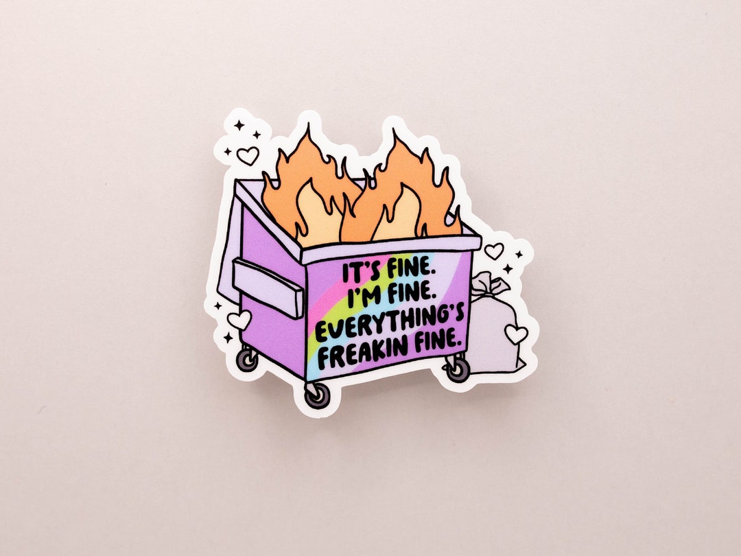 Dumpster Fire Sticker | Vinyl Sticker | Handmade Sticker - Etsy