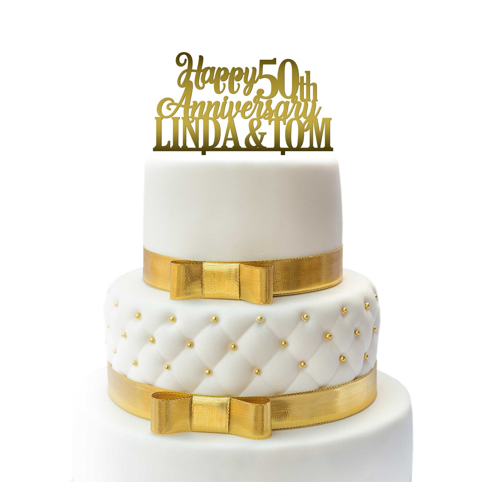 Personalised Acrylic Happy Wedding Anniversary Cake Topper - Etsy Australia
