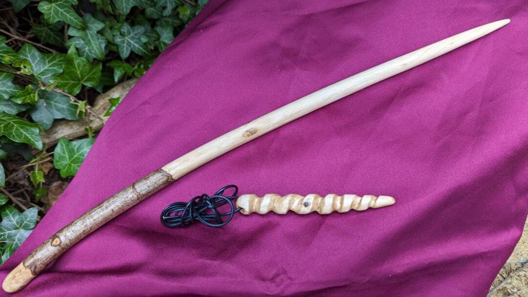 Hazel Wand and Pendant Set From Silbury Hill - Etsy