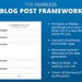 Blog Post Writing Printable Fillable PDF Template Easy Blogging ...