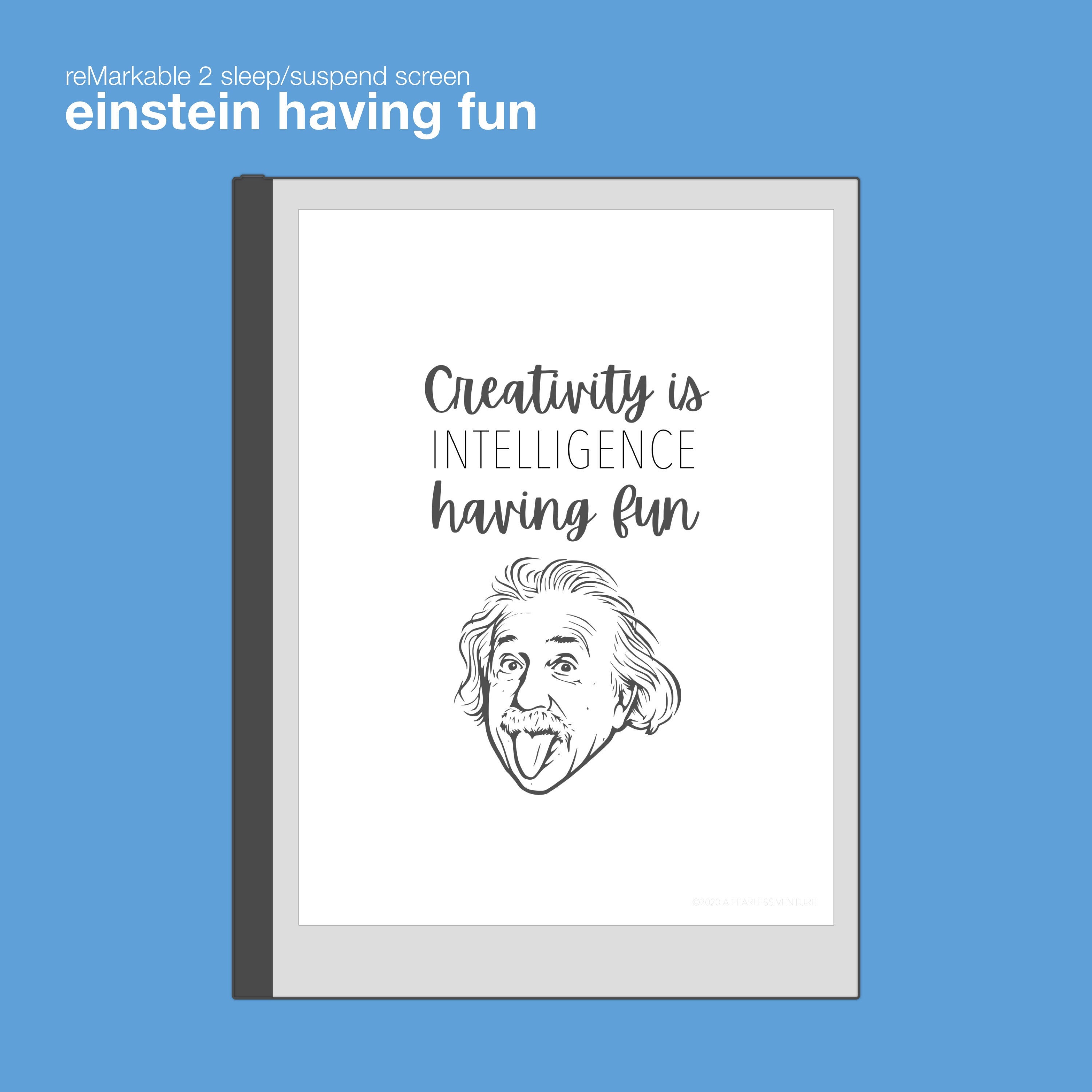 Remarkable 2 Sleep / Suspend Screens: Einstein Creativity ...